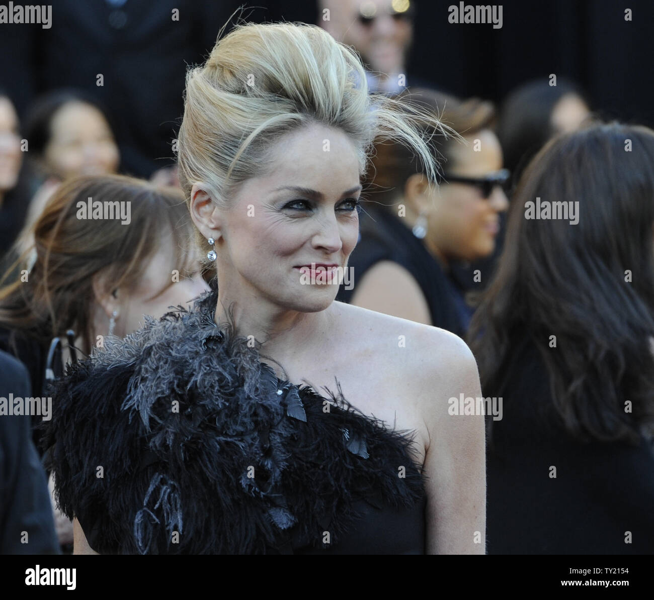 Sharon Stone arrives on the red carpet for the 83rd annual Academy ...