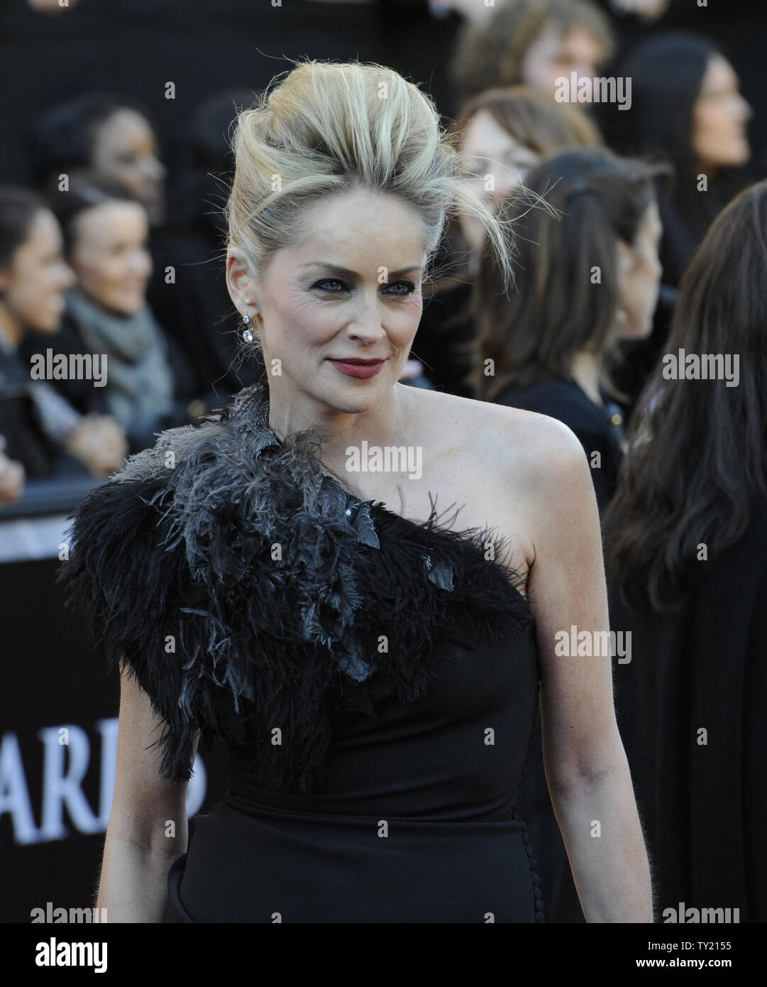 Sharon Stone arrives on the red carpet for the 83rd annual Academy ...