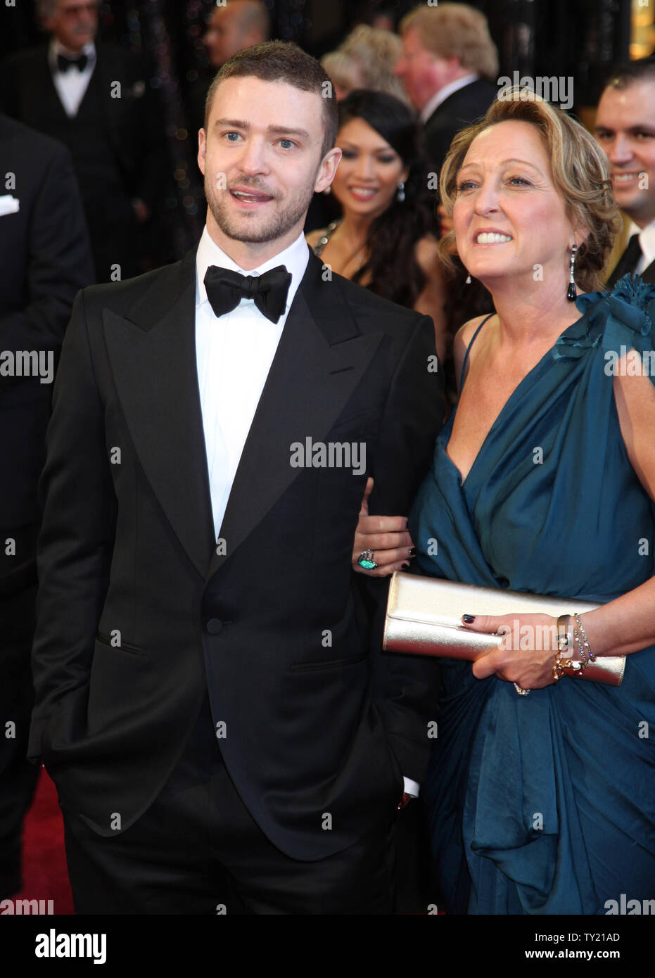 Justin Timberlake and his mother Lynn Harless Durham arrives on the red ...