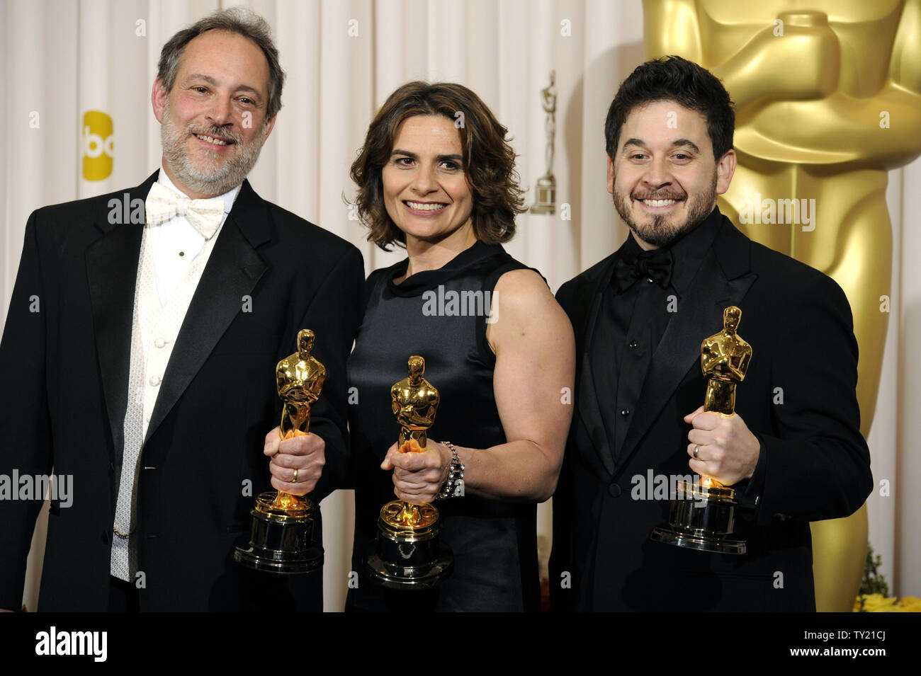 Achievement in Sound Mixing winners Lora Hirschberg, Gary A. Rizzo and ...
