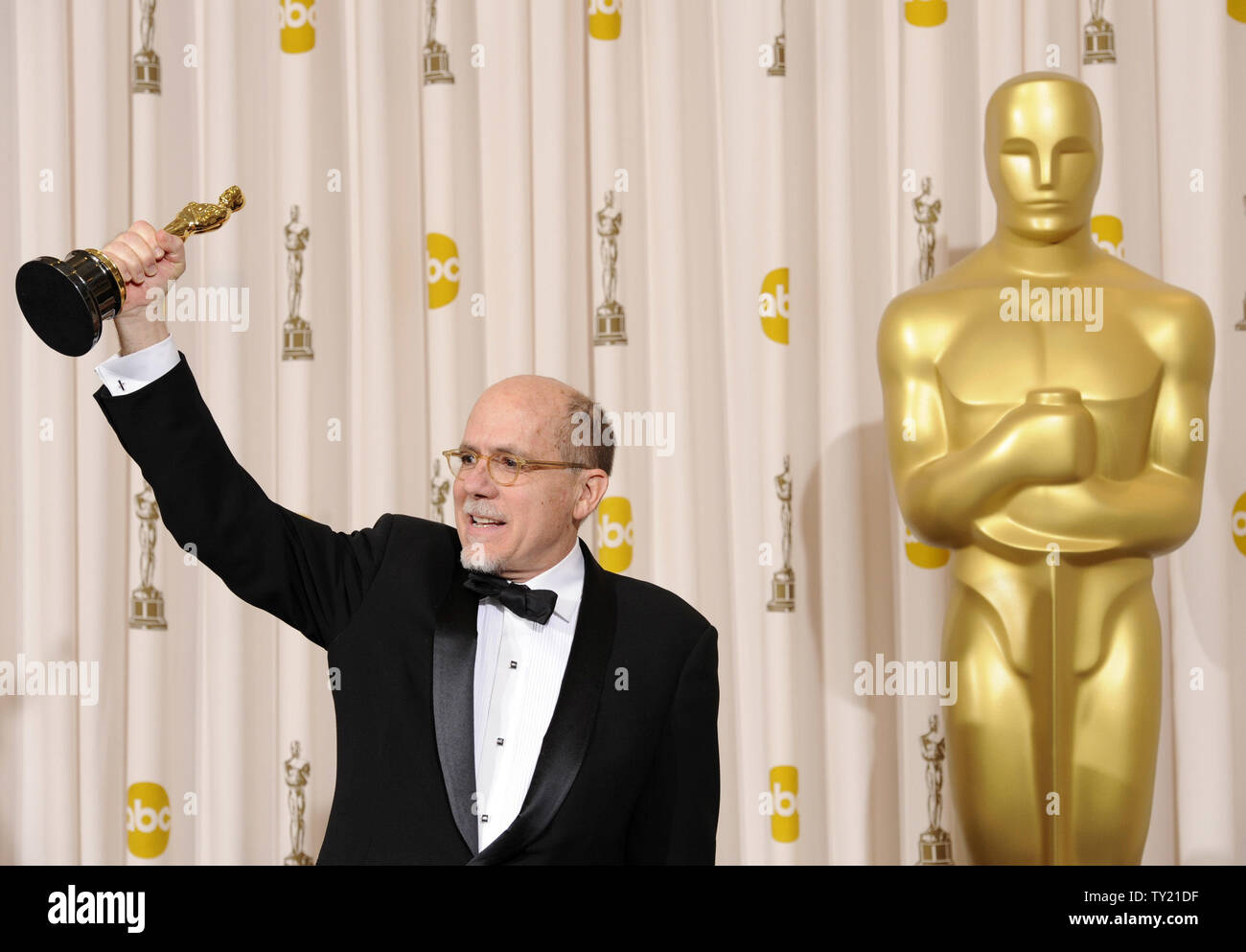 Achievement in Sound Editing winner Richard King for 'Inception' poses ...