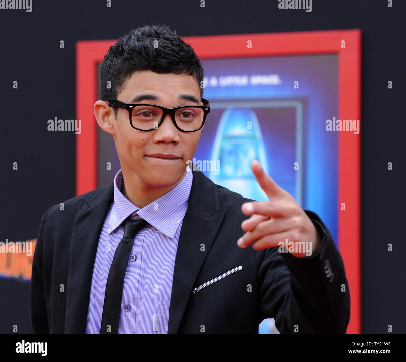 Actor Roshon Fegan attends the premiere of the motion picture animated ...
