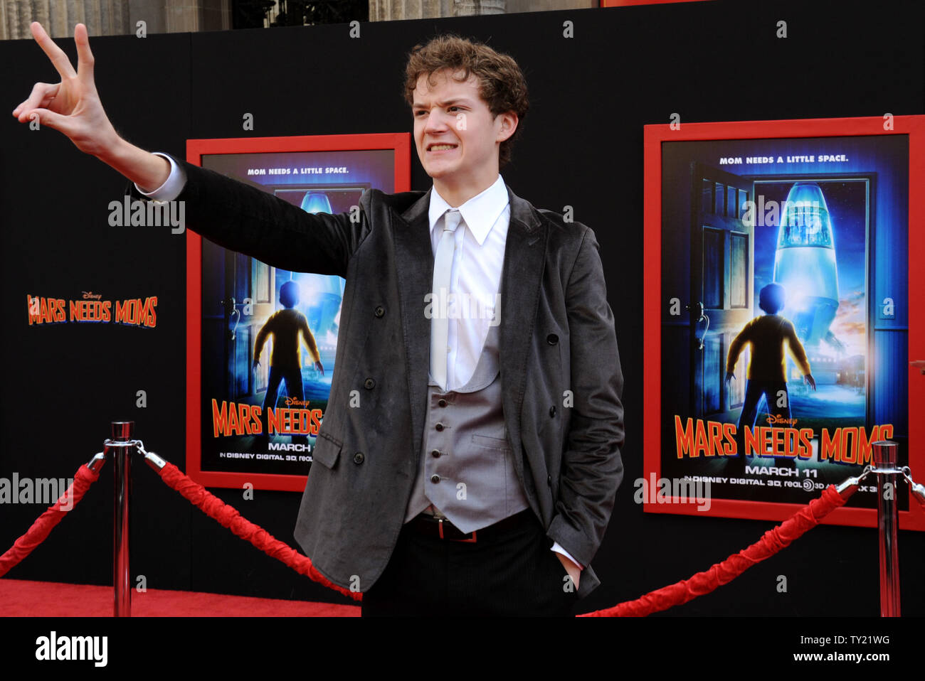 Actor Nate Hartley attends the premiere of the motion picture animated ...