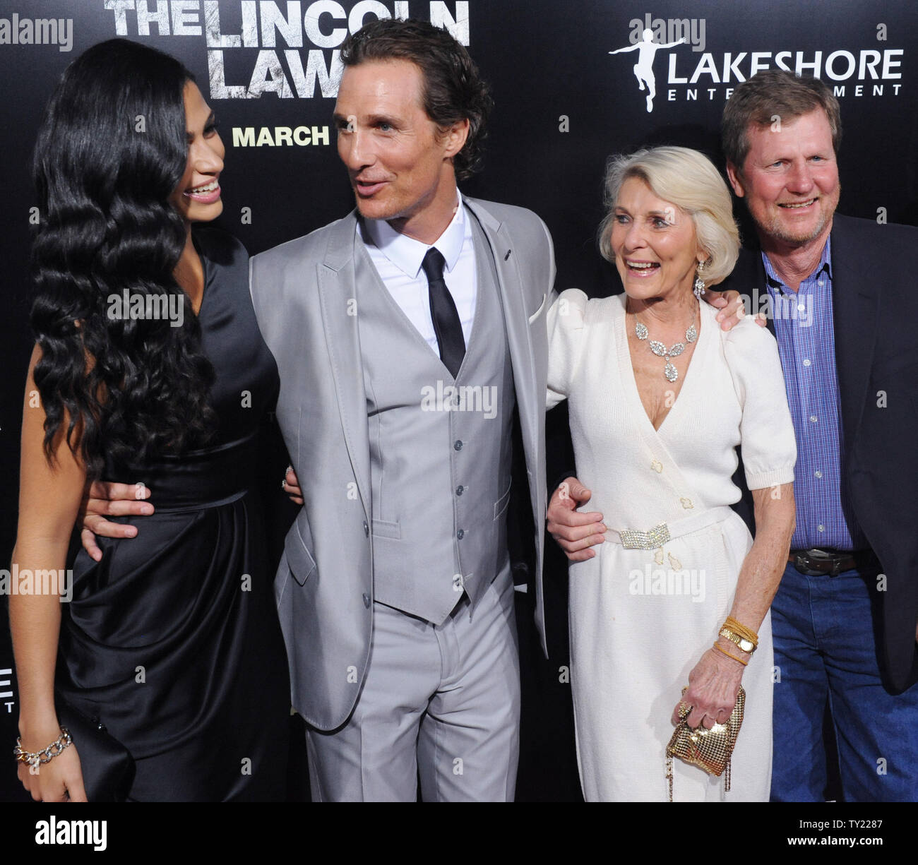 Actor Matthew McConaughey (2nd-L), a cast member in the motion picture ...