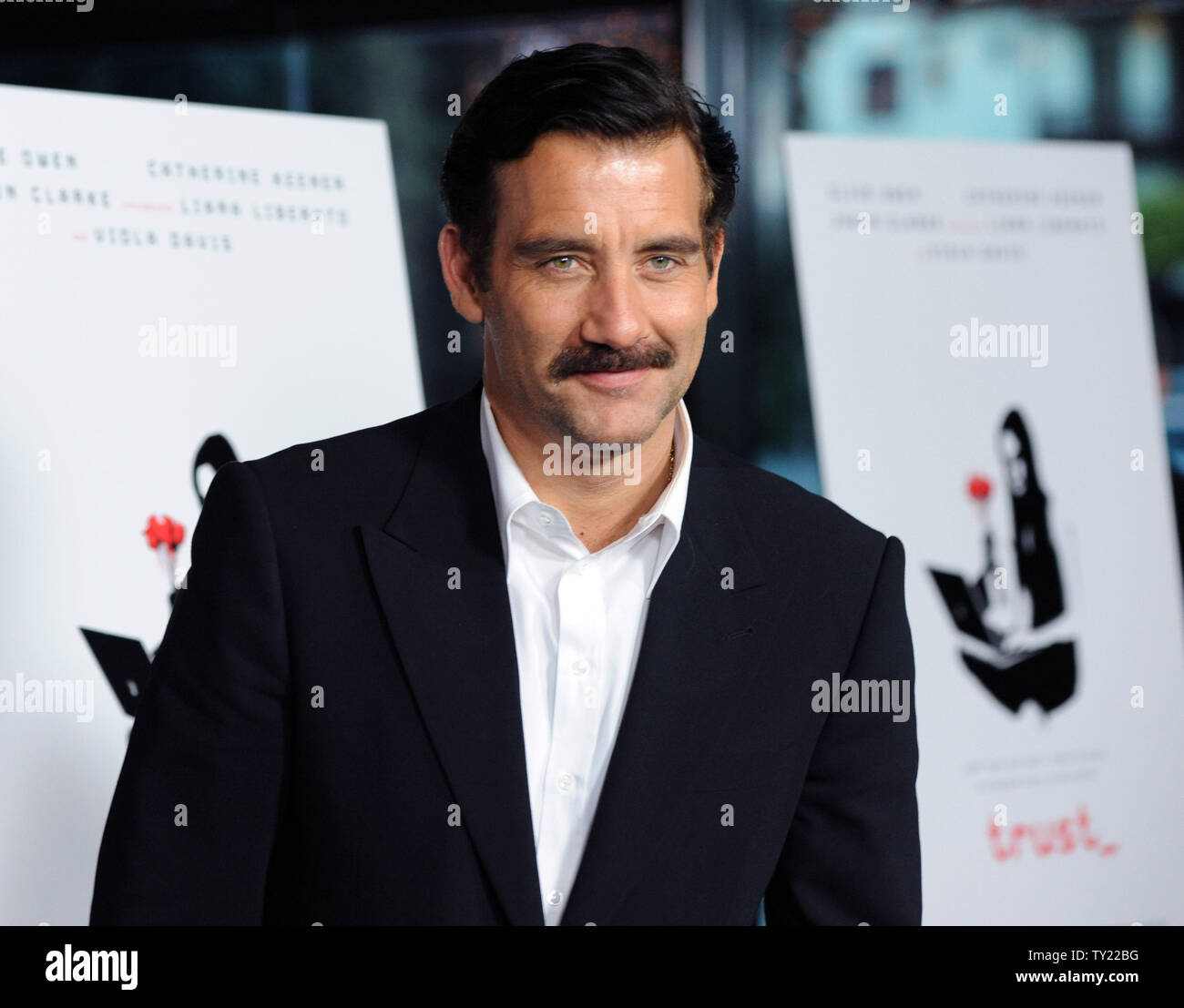British actor Clive Owen, a cast member in the motion picture thriller ...