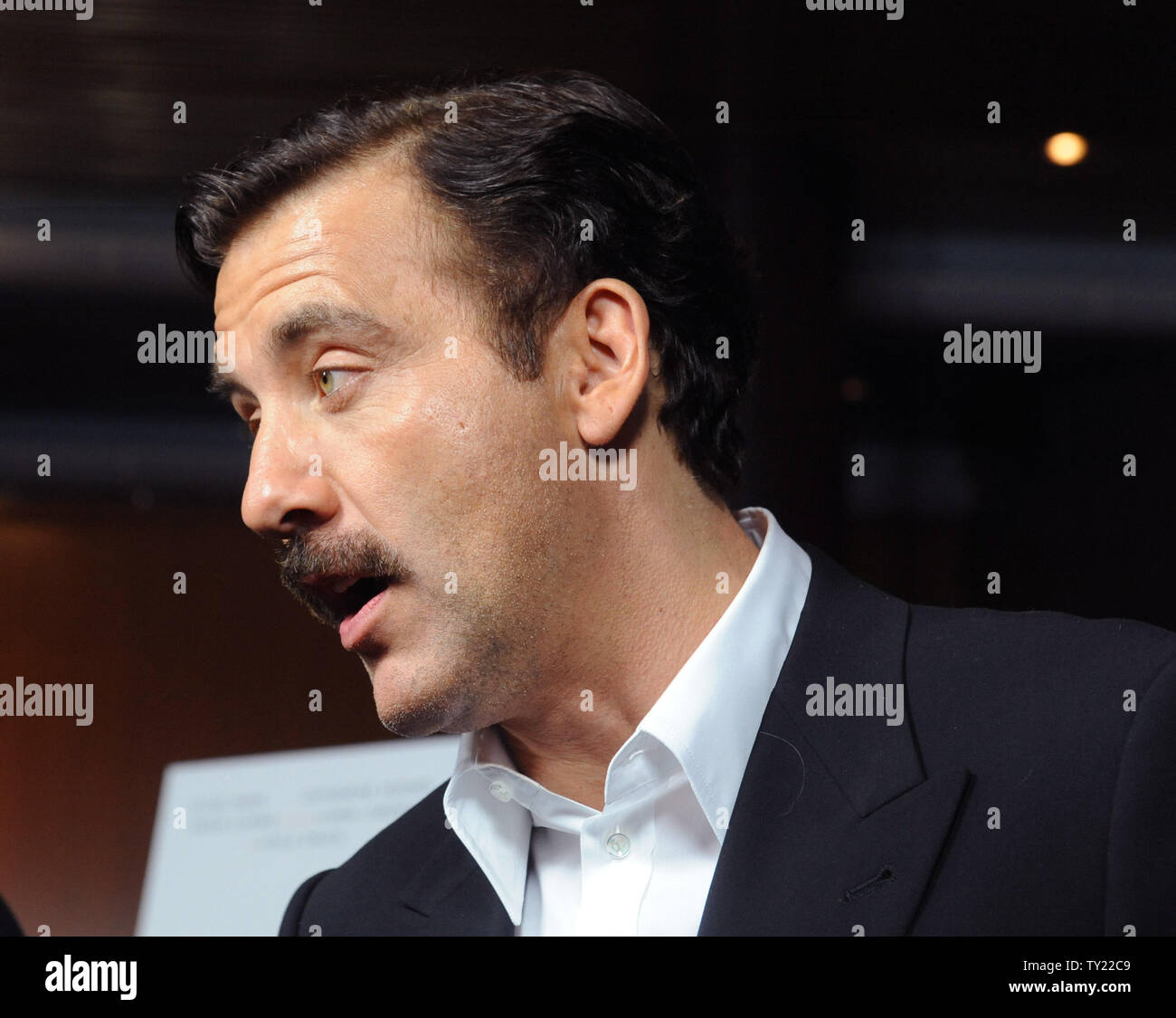 British actor Clive Owen, a cast member in the motion picture thriller ...
