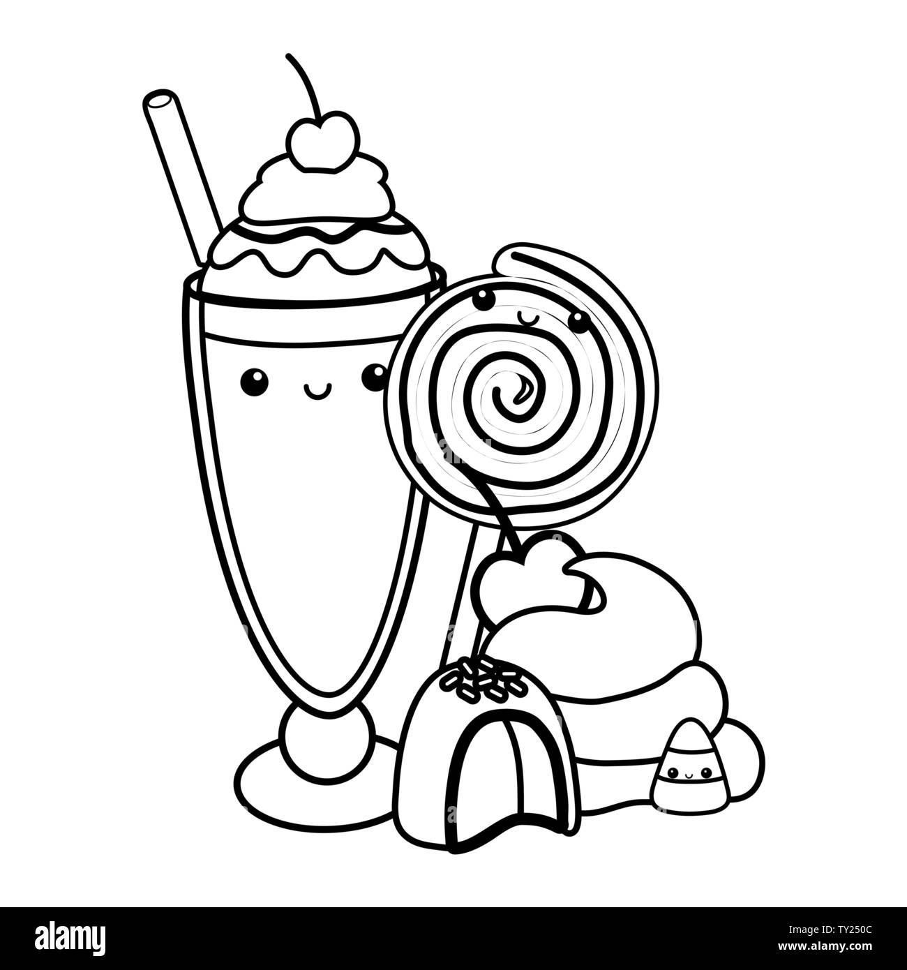 Isolated sweet food design, dessert delicious sugar snack and tasty ...