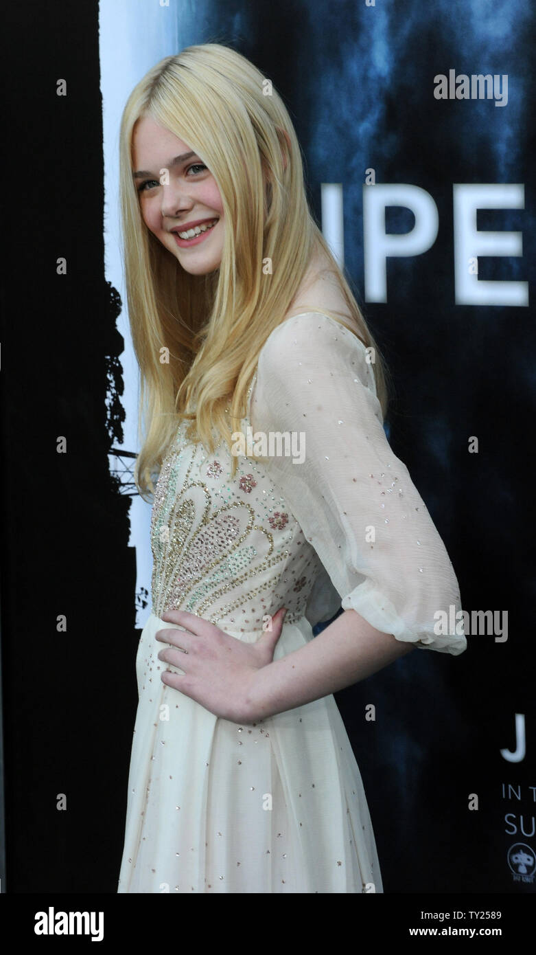Actress Elle Fanning, a cast member in the motion picture sci-fi ...