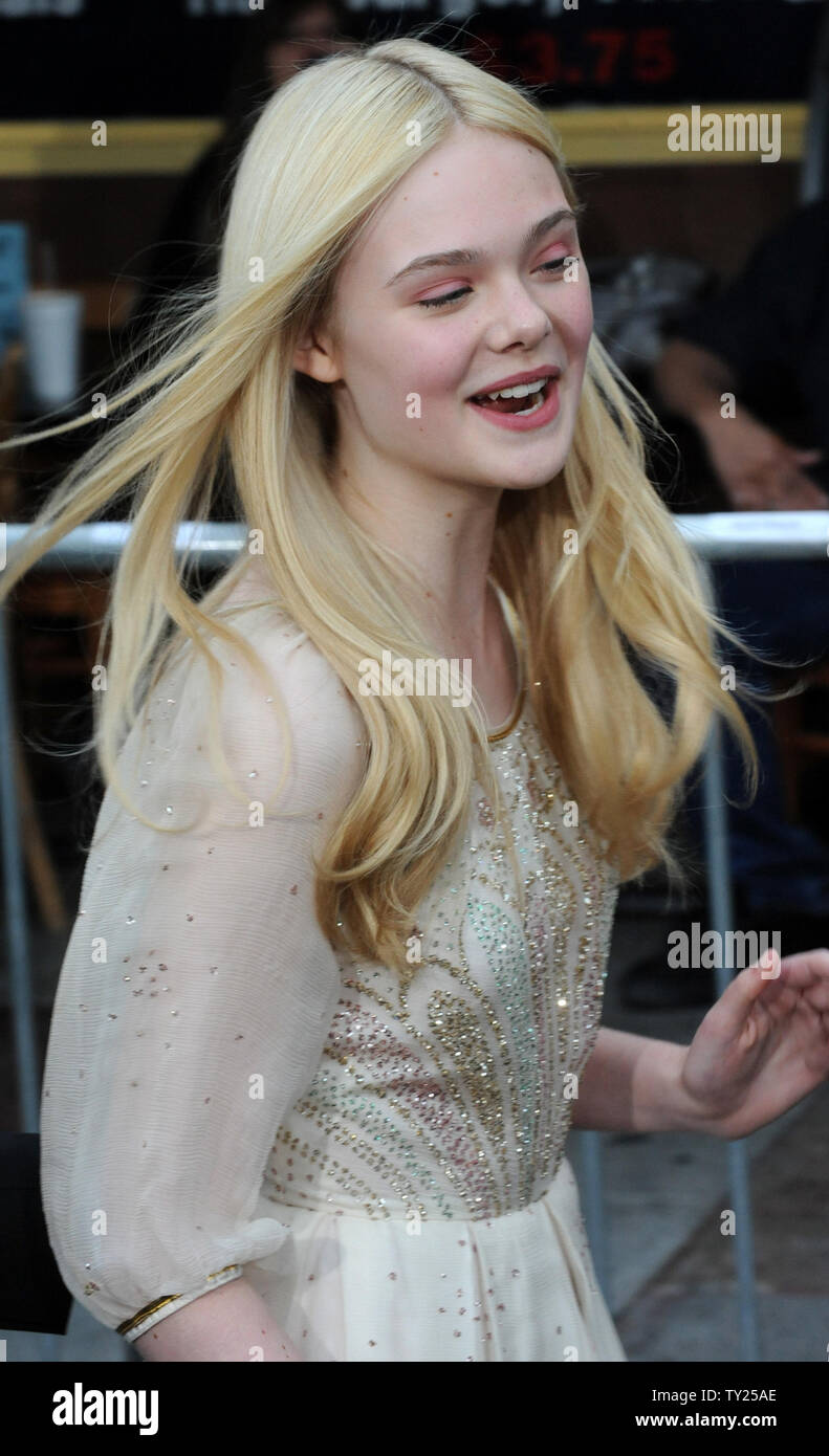 Actress Elle Fanning, a cast member in the motion picture sci-fi ...
