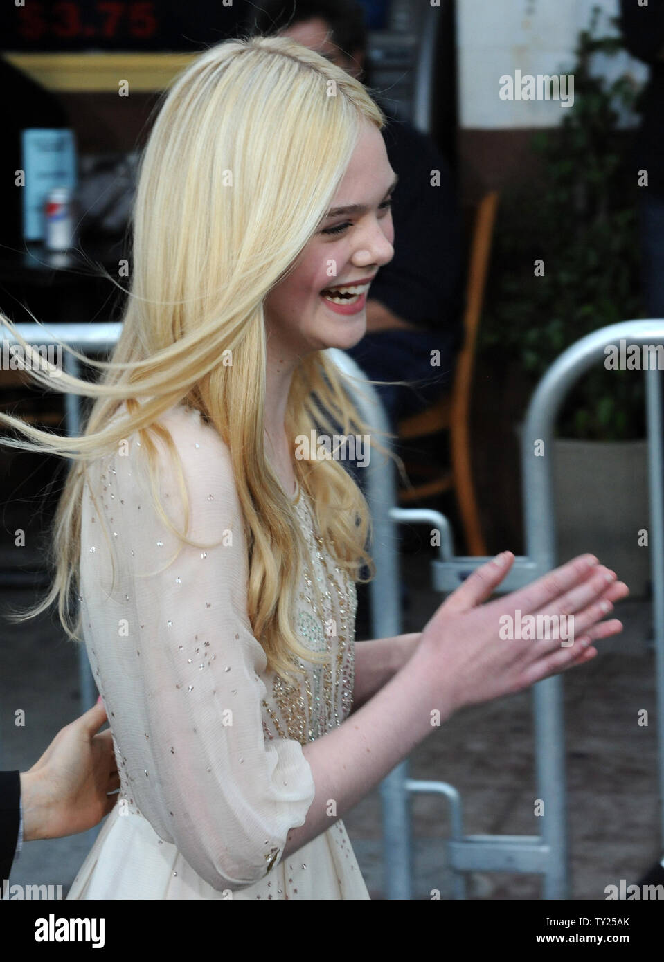 Actress Elle Fanning, a cast member in the motion picture sci-fi ...