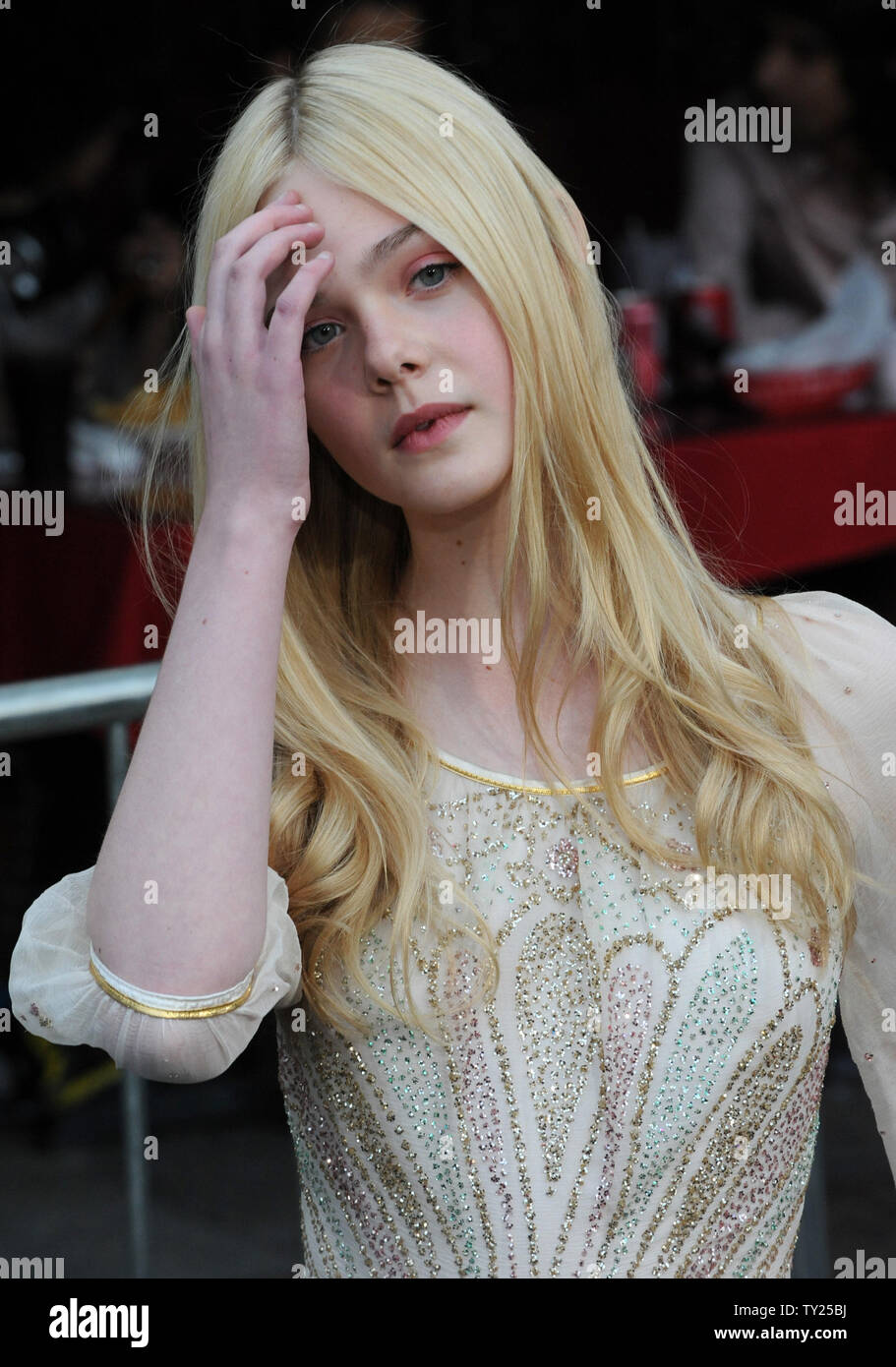Actress Elle Fanning, a cast member in the motion picture sci-fi ...
