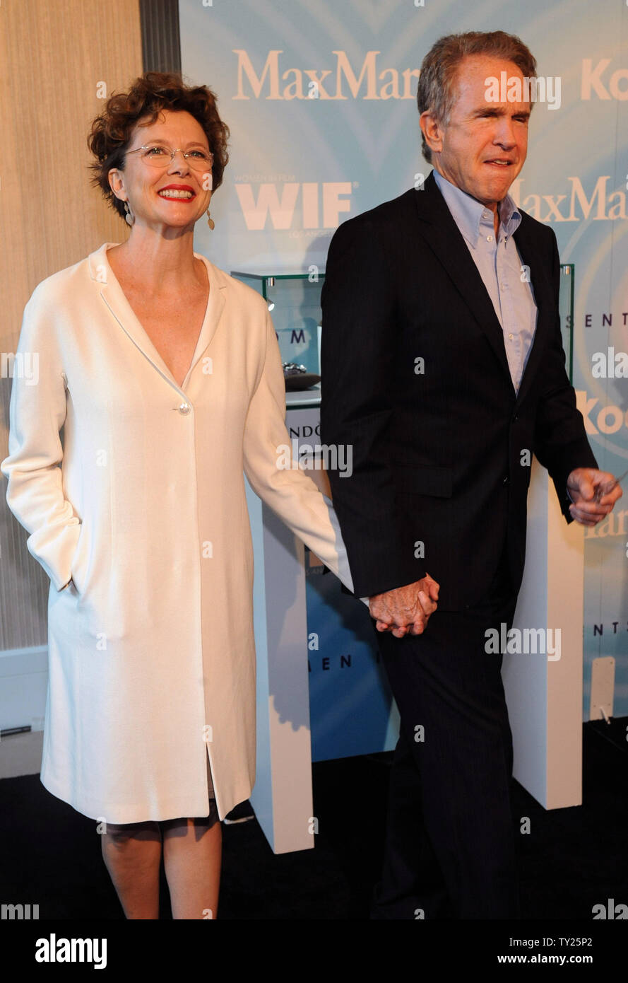 Actors Annette Bening and Warren Beatty arrive at the Women In Film Los ...