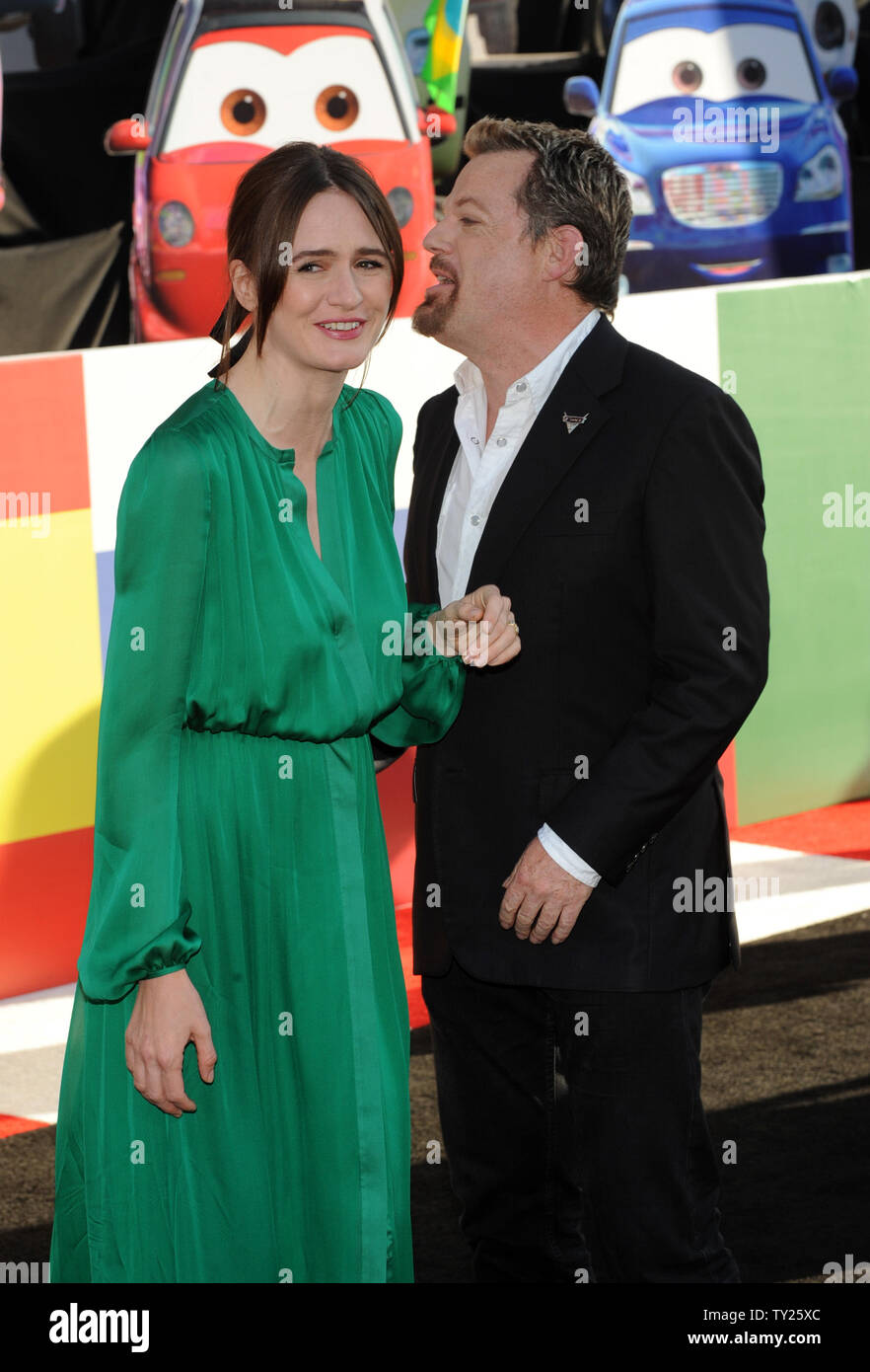 British actress Emily Mortimer (L) and Eddie Izzard, cast members in ...