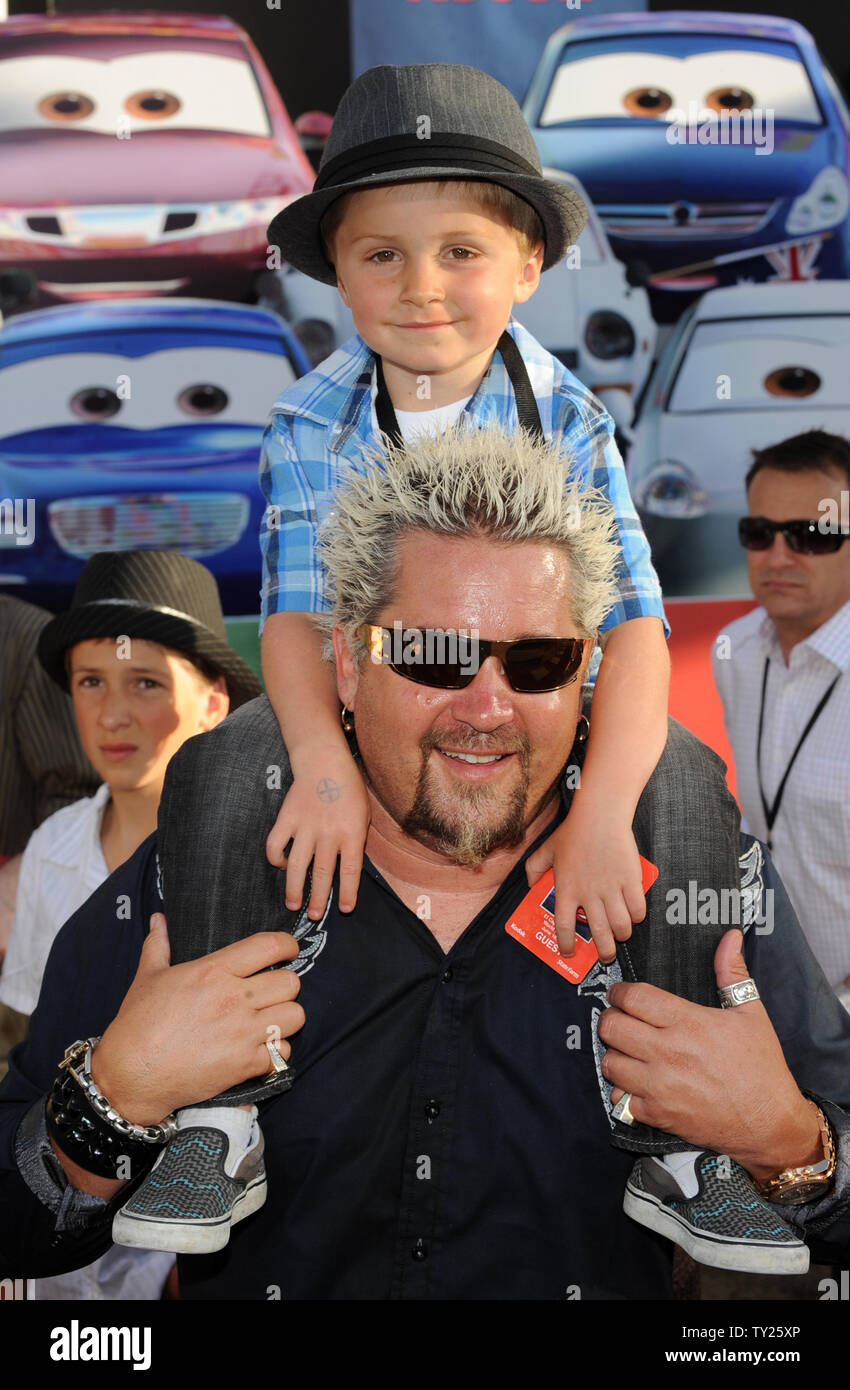 Television cooking show host Guy Fieri and his son Ryder attend the ...