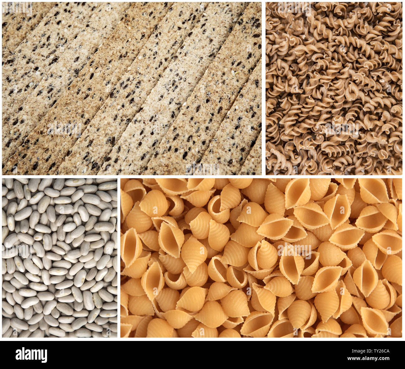 Set of food background texture: pasta, biscuits, beans Stock Photo - Alamy