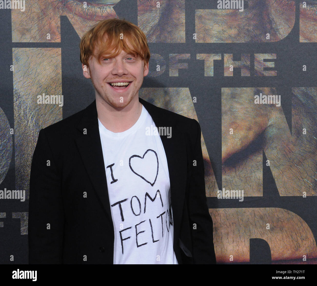 English actor Rupert Grint, attends the premiere of the motion picture ...