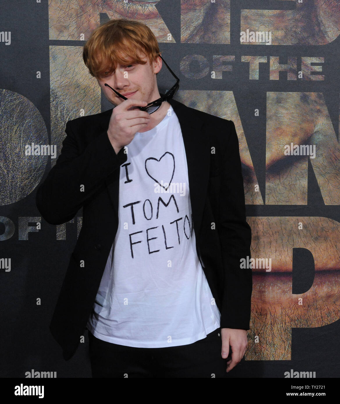 English actor Rupert Grint, attends the premiere of the motion picture ...
