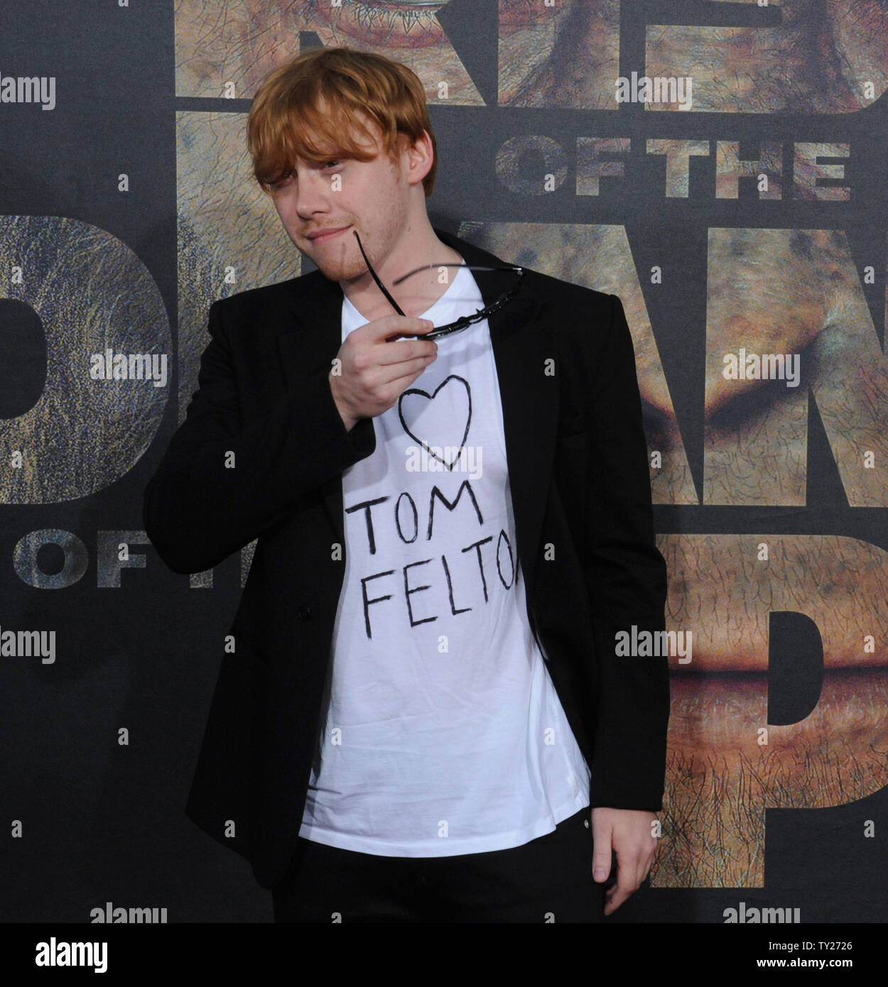 English actor Rupert Grint, attends the premiere of the motion picture ...