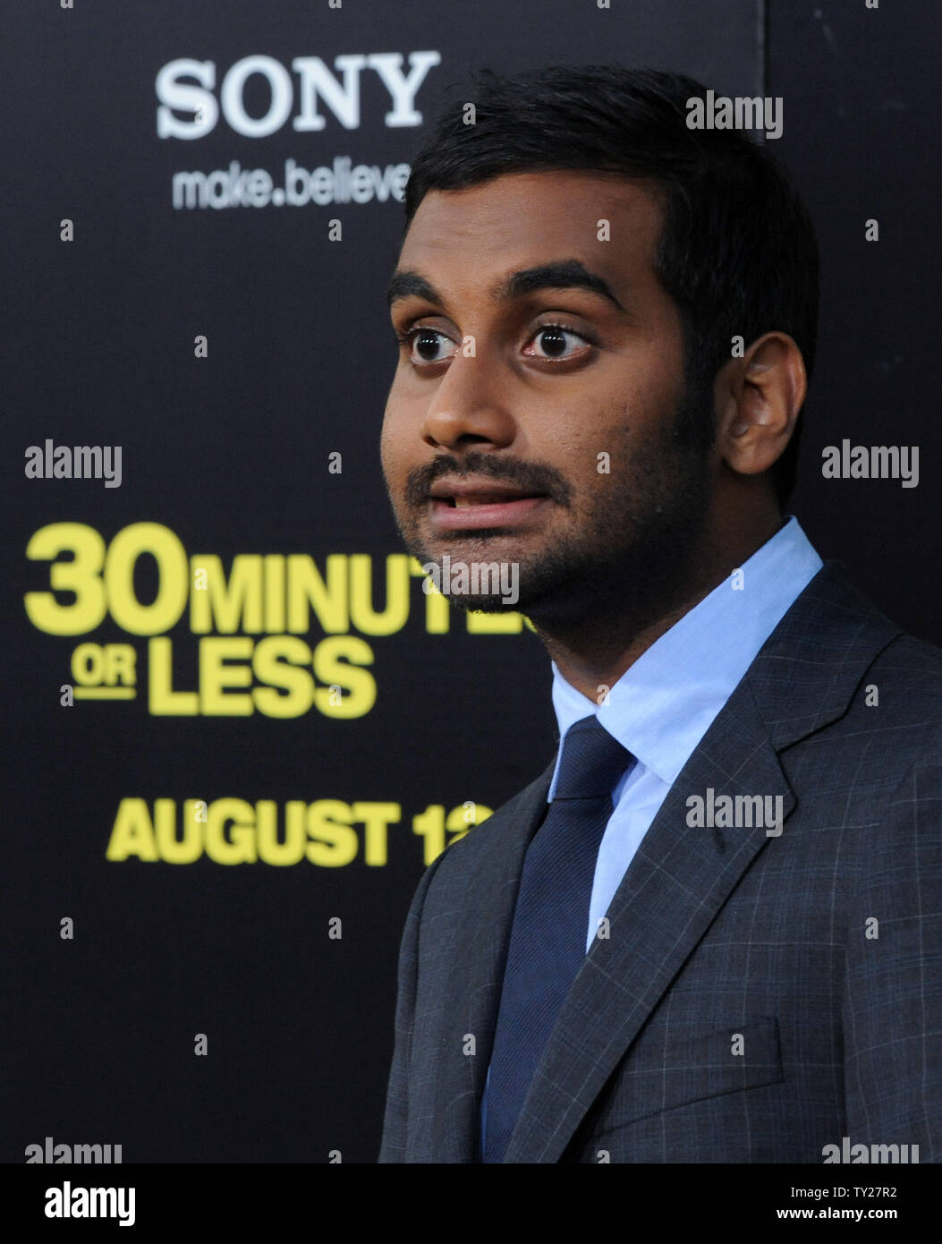 Aziz Ansari, a cast member in the motion picture crime comedy "30 ...