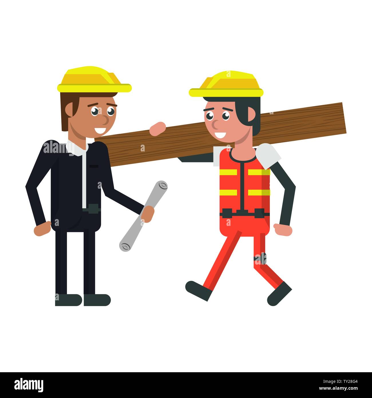 Construction workers with tools cartoons Stock Vector Image & Art - Alamy
