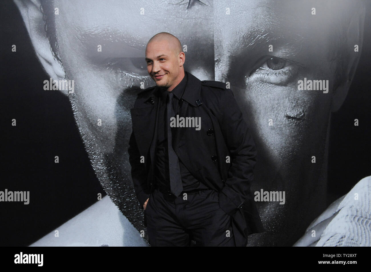 Actor Tom Hardy, a cast member in the motion picture sports drama ...