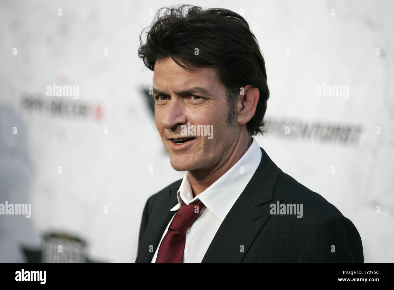 Actor Charlie Sheen as he arrives for the taping of the "Comedy Central ...