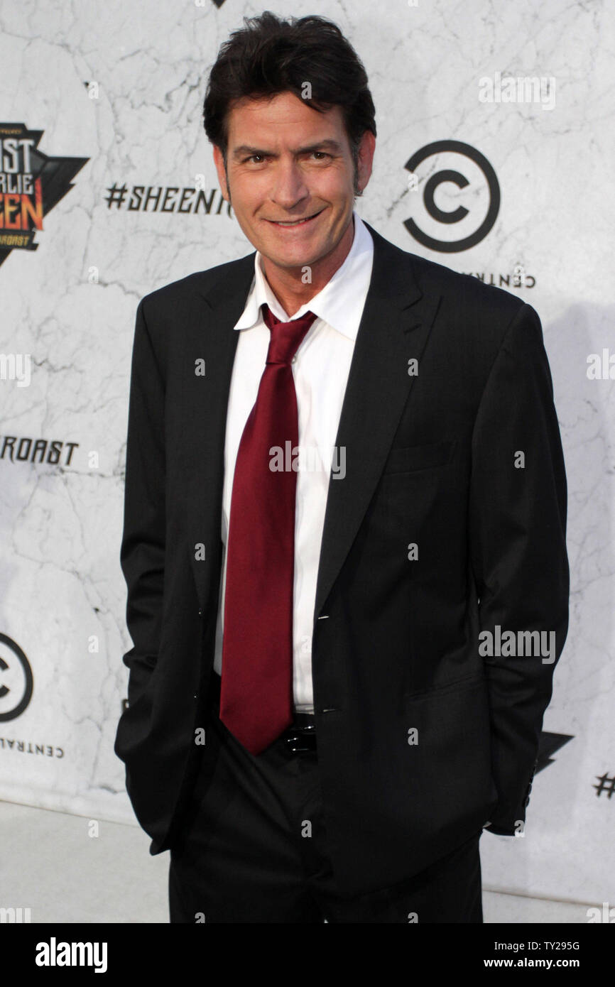 Actor Charlie Sheen as he arrives for the taping of the "Comedy Central ...