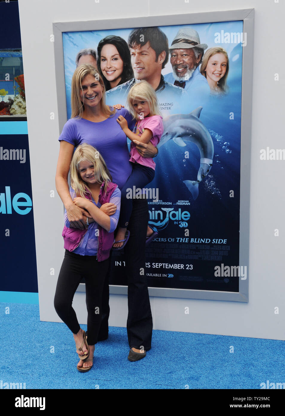 Volleyball star turned model Gabrielle Reece and her daughters Reece (L ...