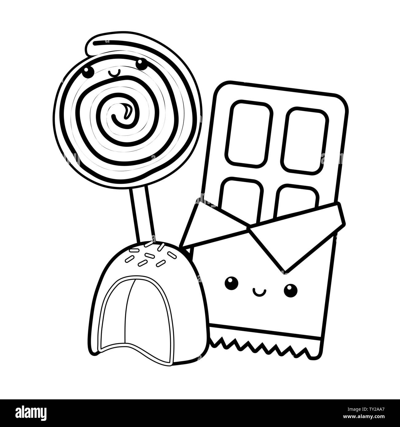 Isolated sweet food design, dessert delicious sugar snack and tasty ...