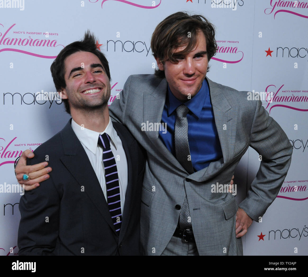 Quinn Tively (L) and Tarquin Wilding attend a tribute to honor the ...