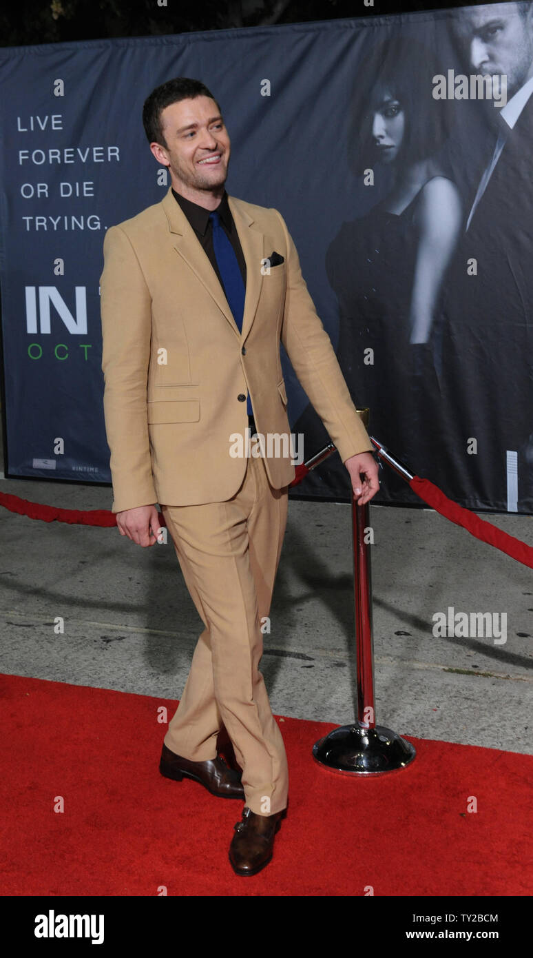 Justin Timberlake, a cast member in the motion picture sci-fi thriller ...