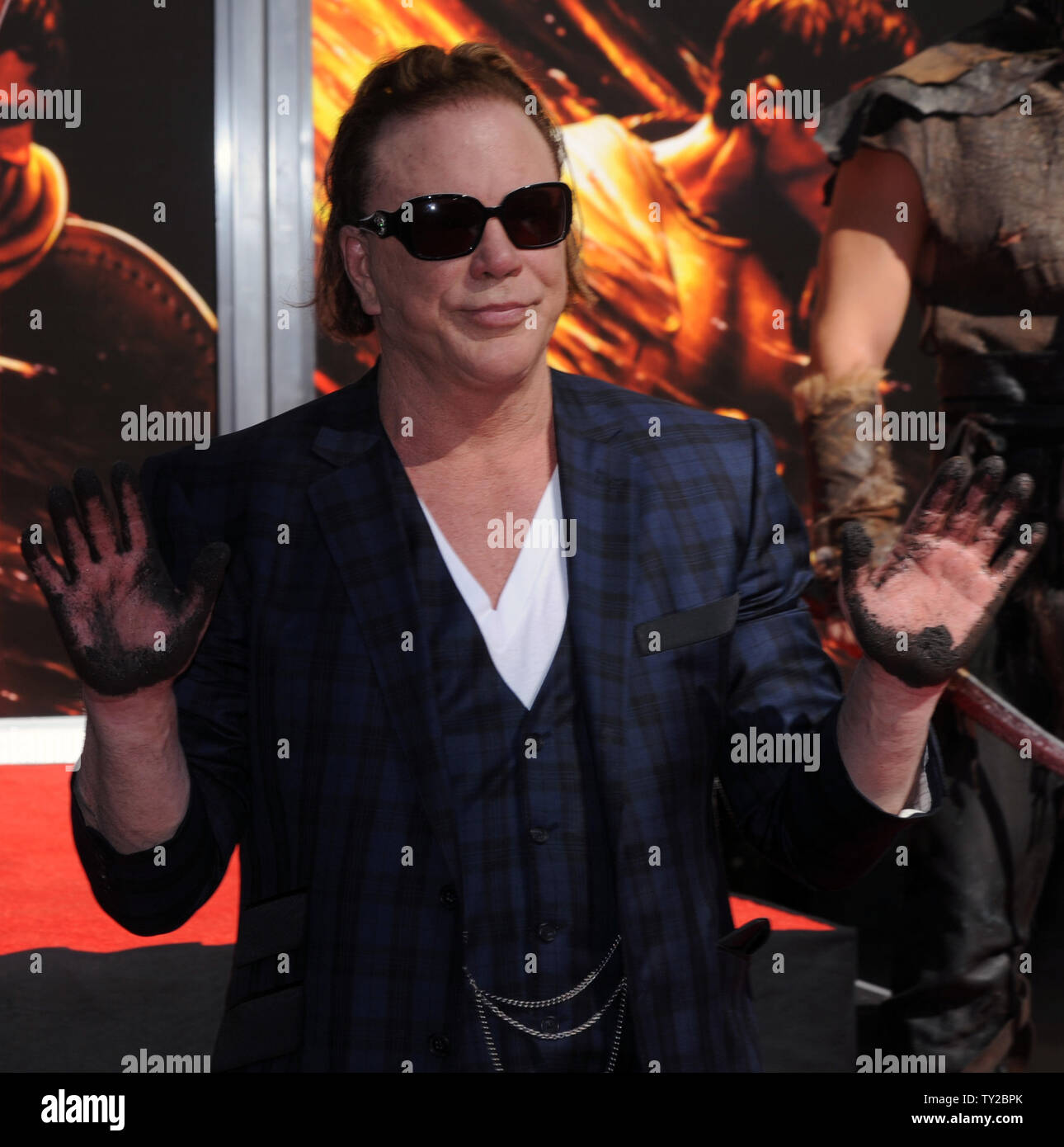 Actor Mickey Rourke participates in his hand & footprint ceremony at ...