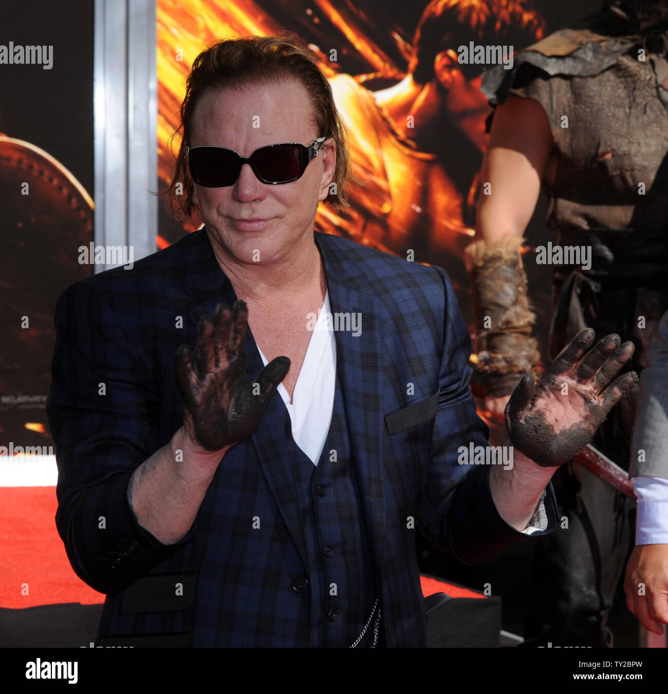 Actor Mickey Rourke participates in his hand & footprint ceremony at ...