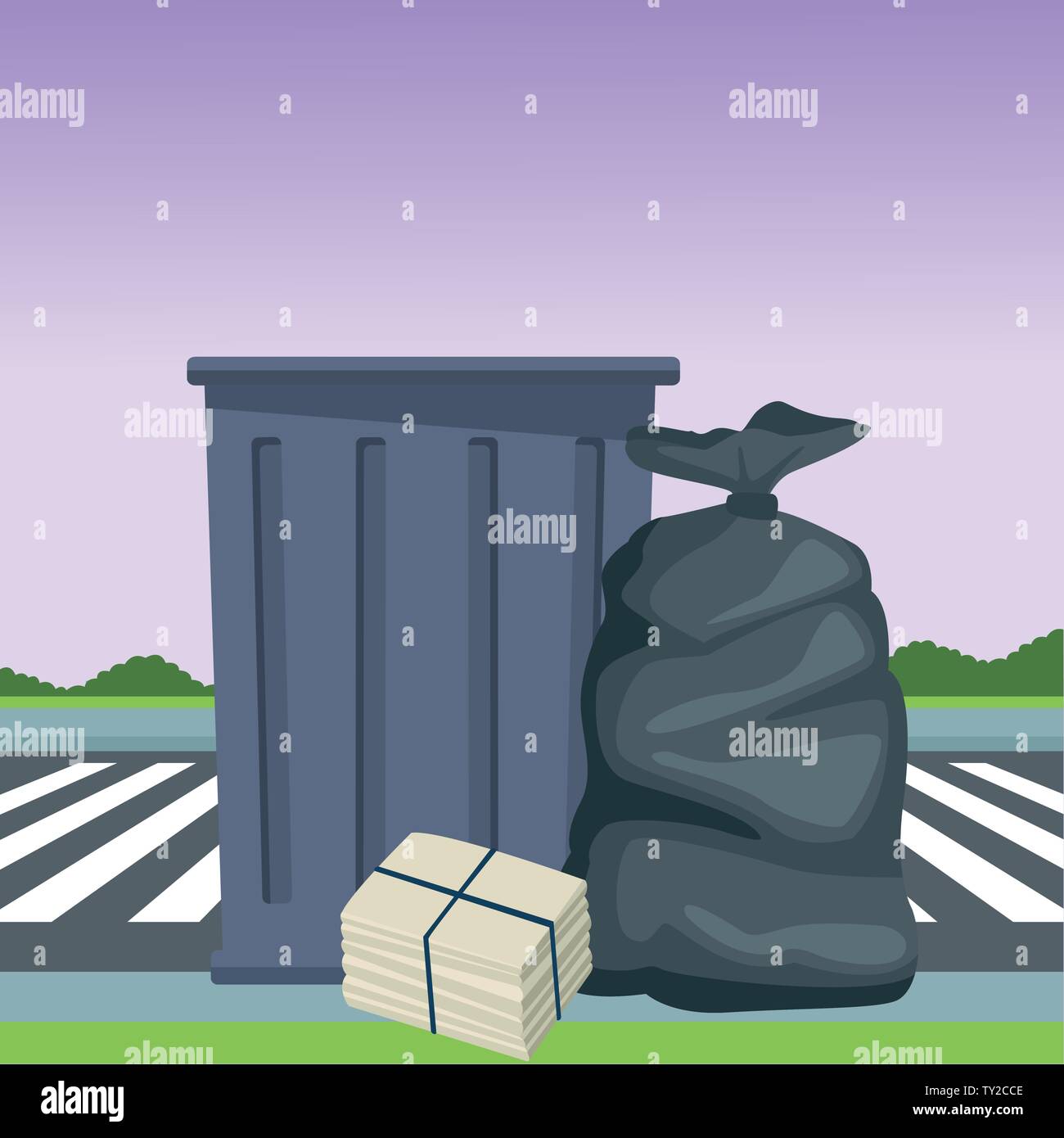 trash garbage can icon cartoon Stock Vector Image & Art - Alamy