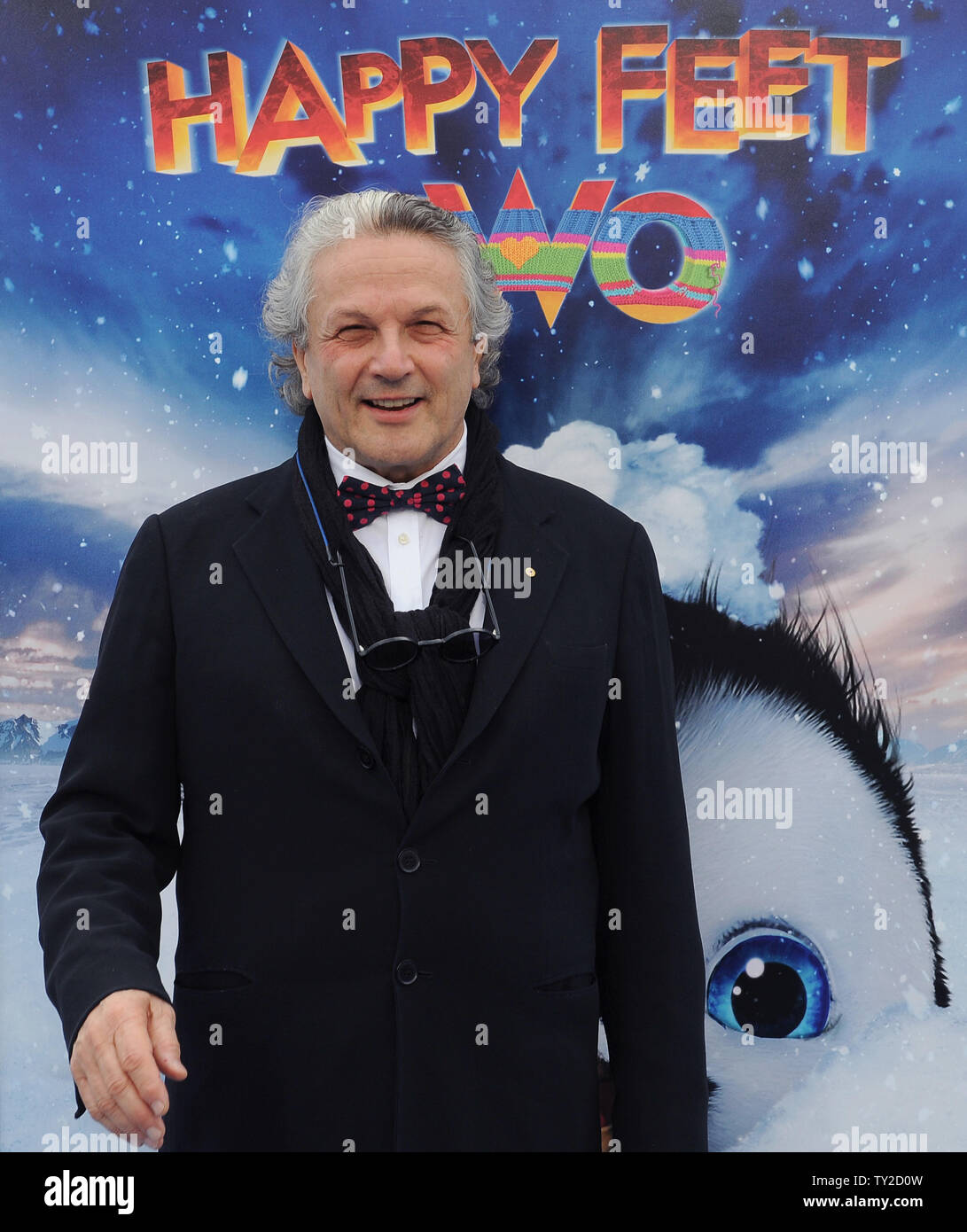 Director George Miller attends the premiere of his new animated motion ...