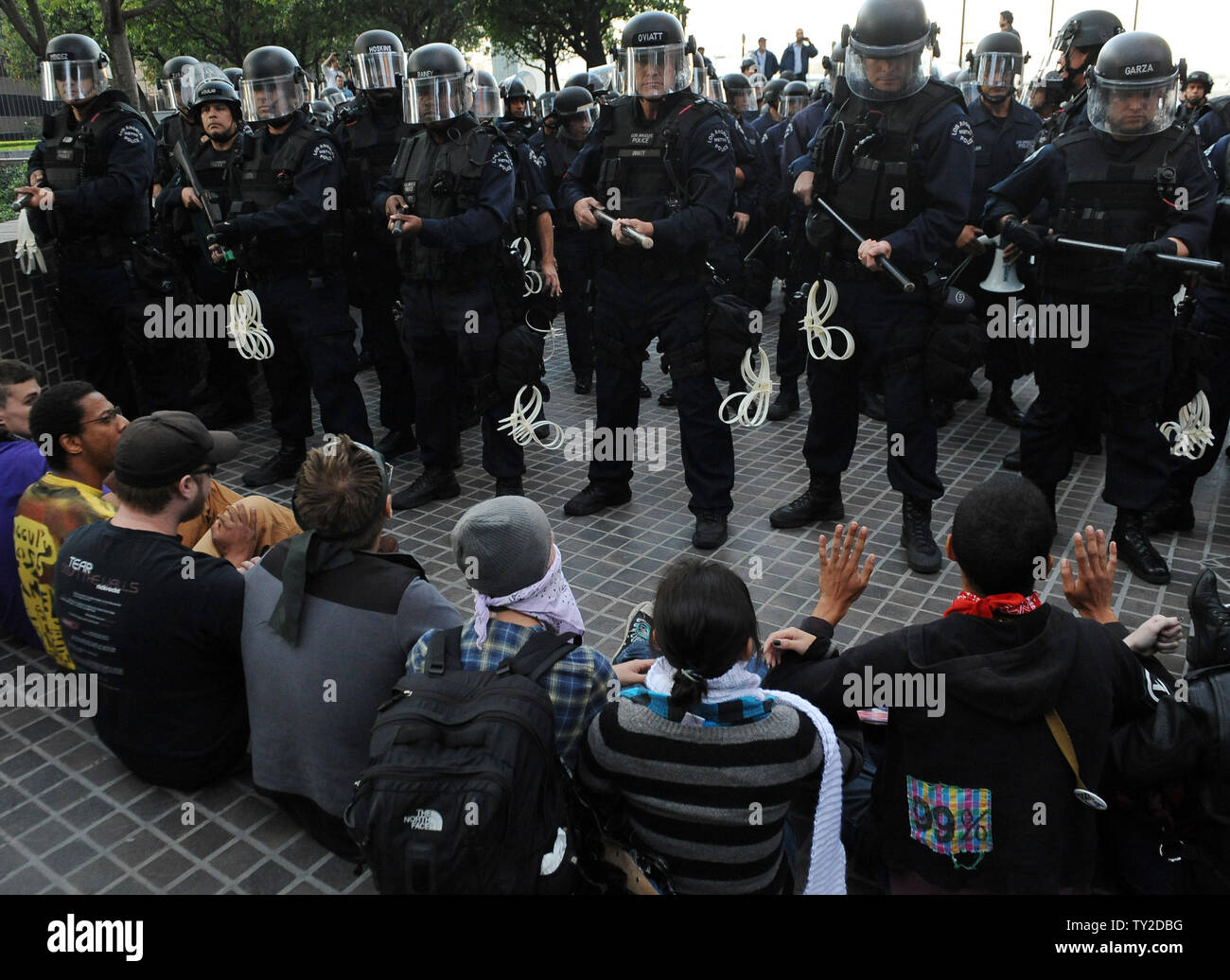 American Riot Police Line