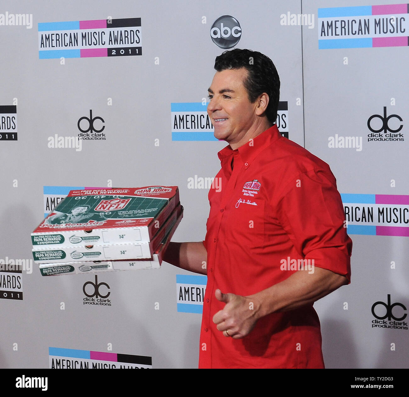 Papa John's founder John Schnatter arrives at the 39th American Music ...