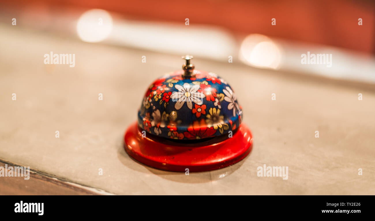 Bright and colorful call bell in a restaurant Stock Photo - Alamy