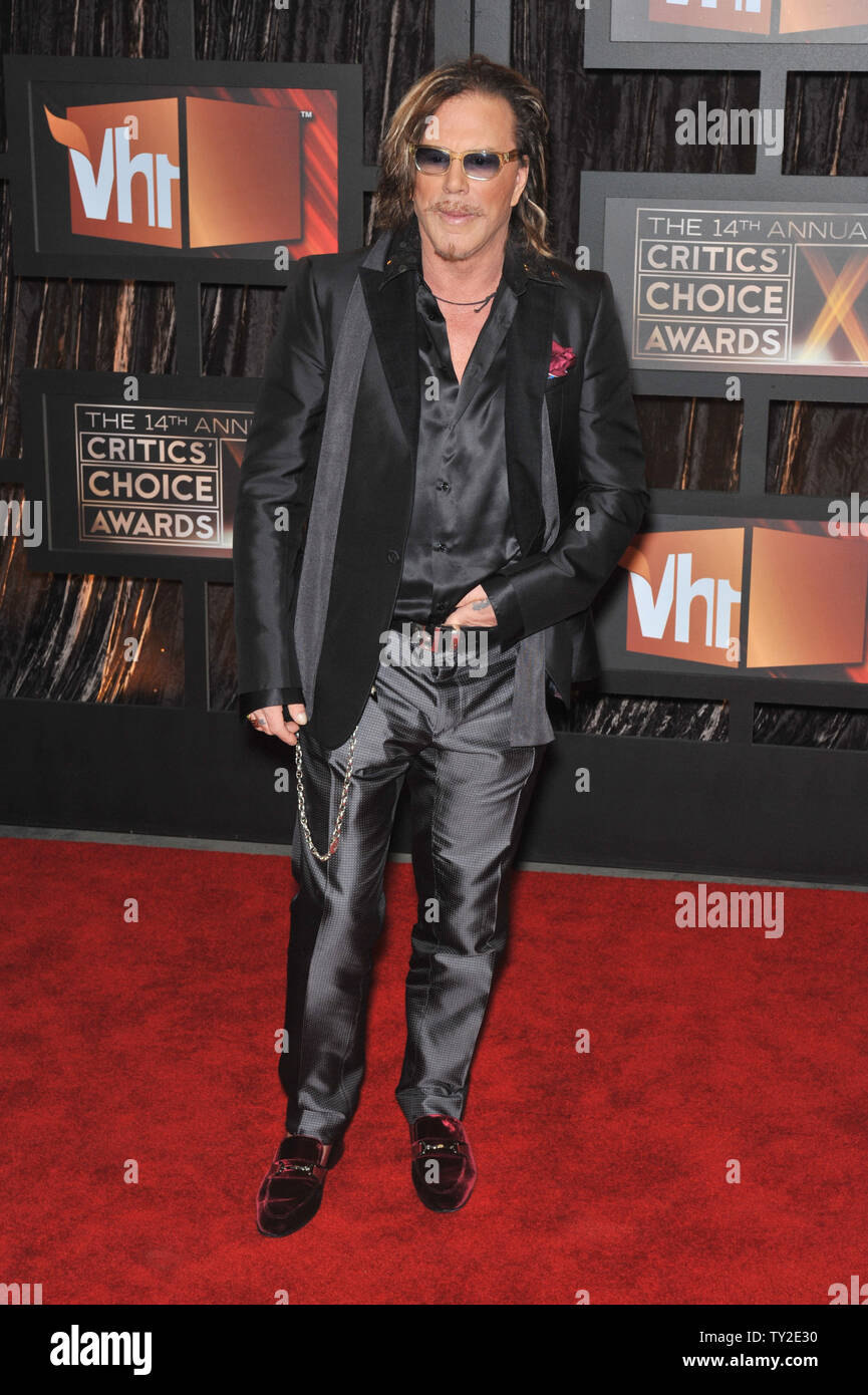 LOS ANGELES, CA. January 08, 2009: Mickey Rourke at the 14th Annual ...