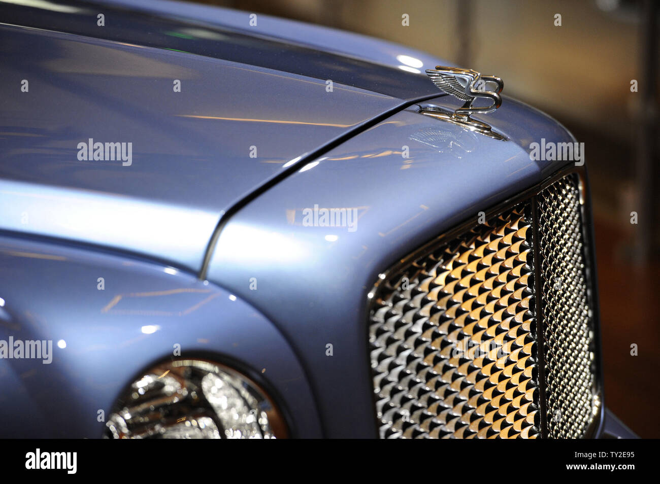 Bentley automobiles are on display at the Los Angeles Auto Show held at ...