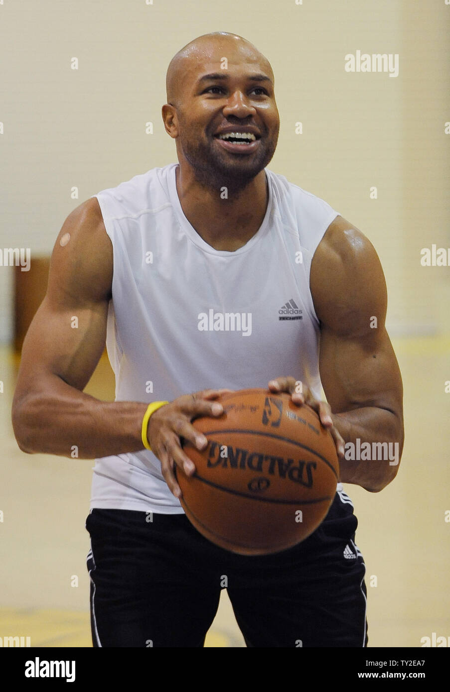 Los Angeles Lakers guard and NBA union president Derek Fisher takes a ...