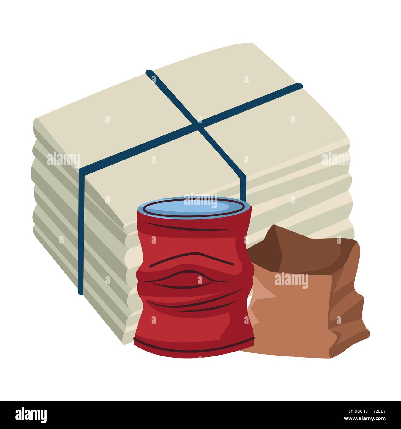 crumpled can and paper icon cartoon Stock Vector Image & Art - Alamy