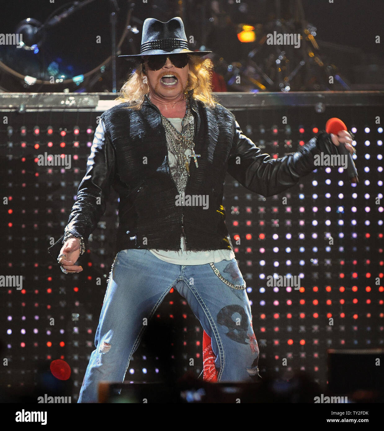 Axl Rose, the lead singer and only original member of the current rock ...