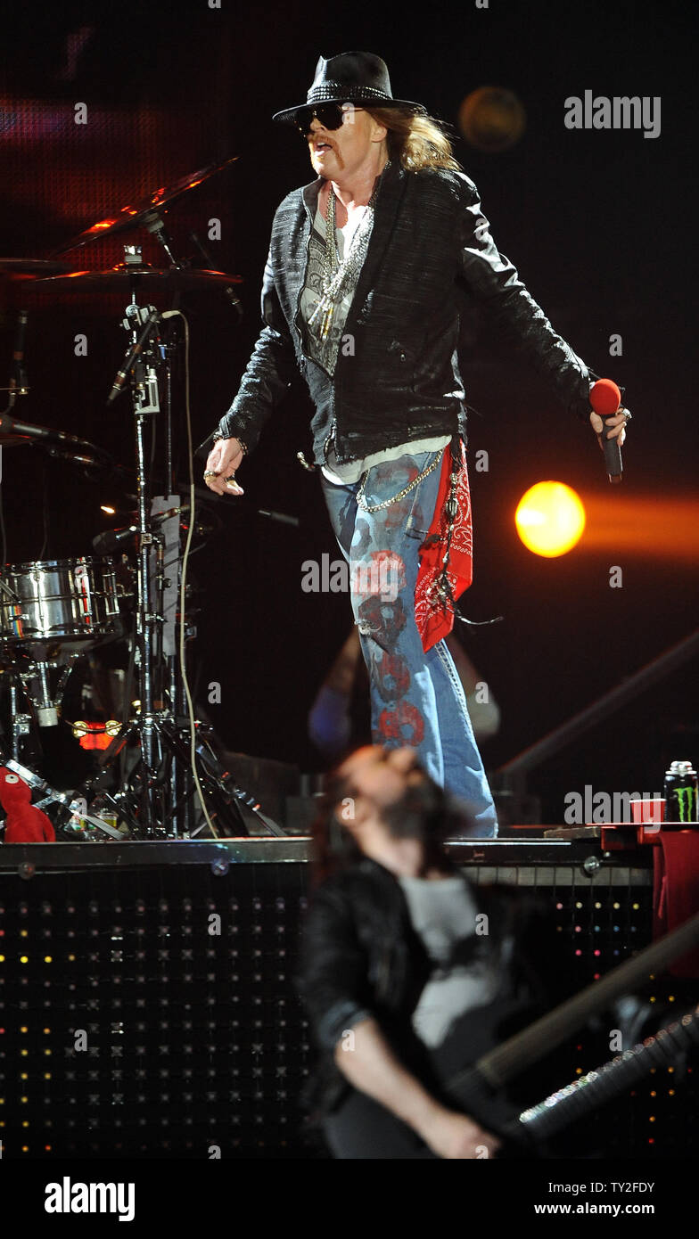 Axl Rose, the lead singer and only original member of the current rock ...