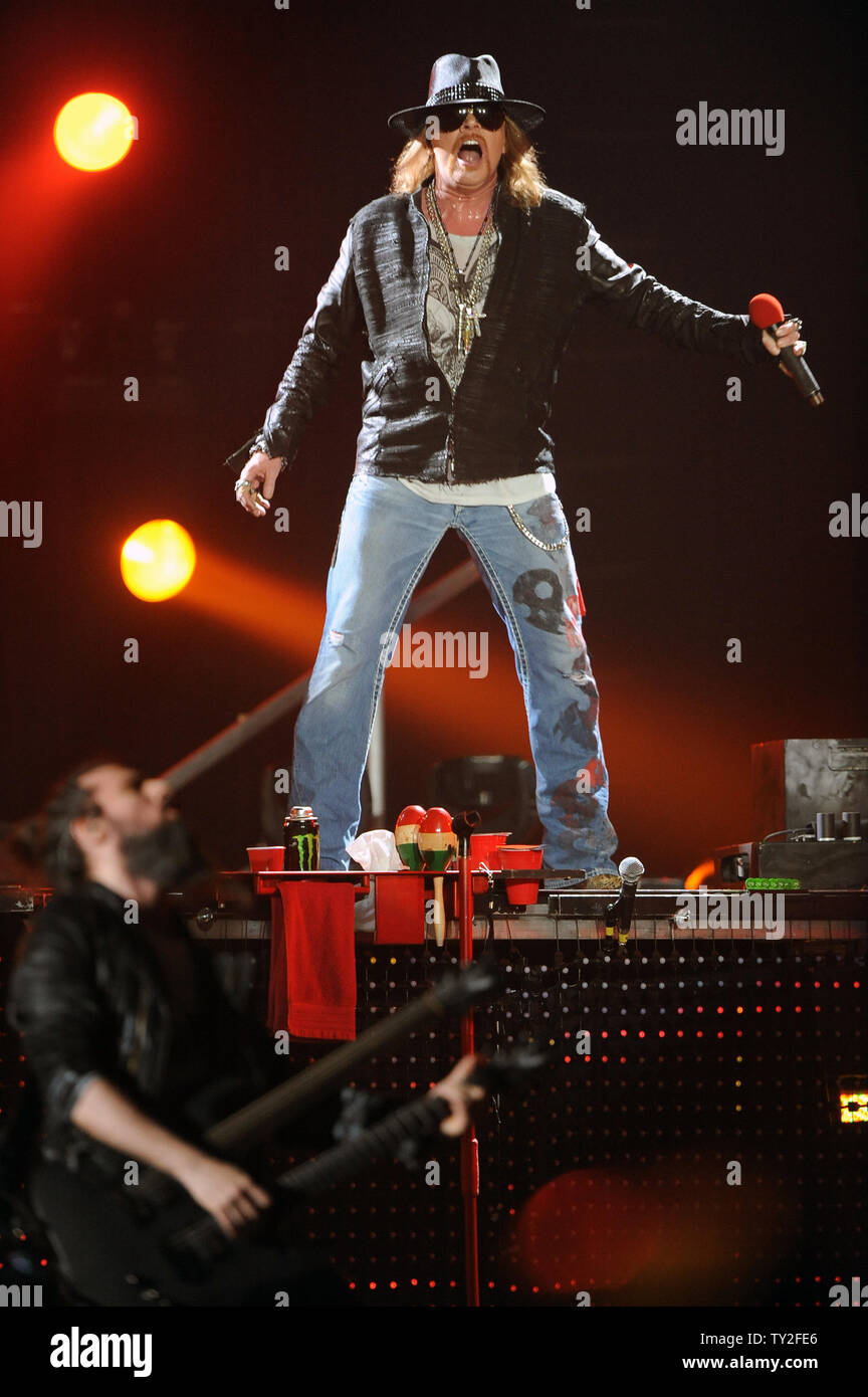 Axl Rose, the lead singer and only original member of the current rock ...