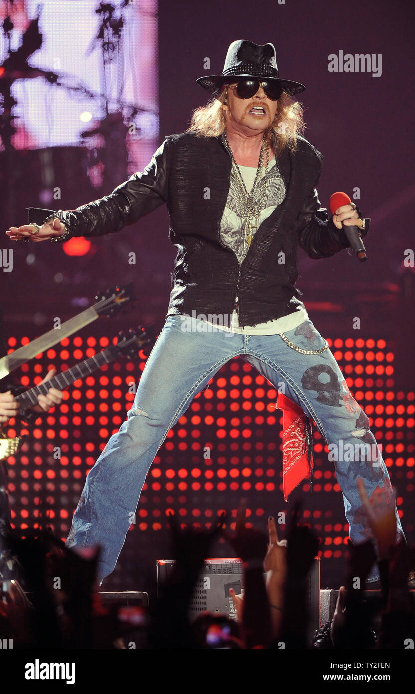 Axl Rose, the lead singer and only original member of the current rock ...