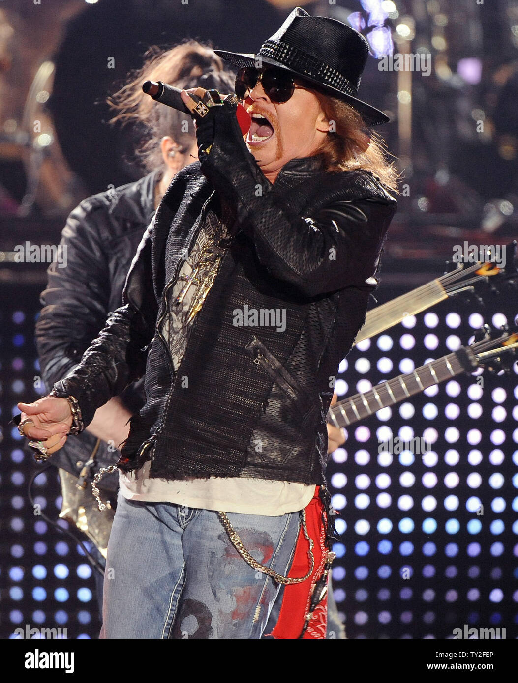 Axl Rose, the lead singer and only original member of the current rock ...