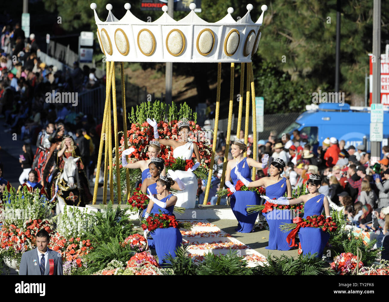 The Rose Queen and Royal Court are seen in the 123rd Tournament of ...