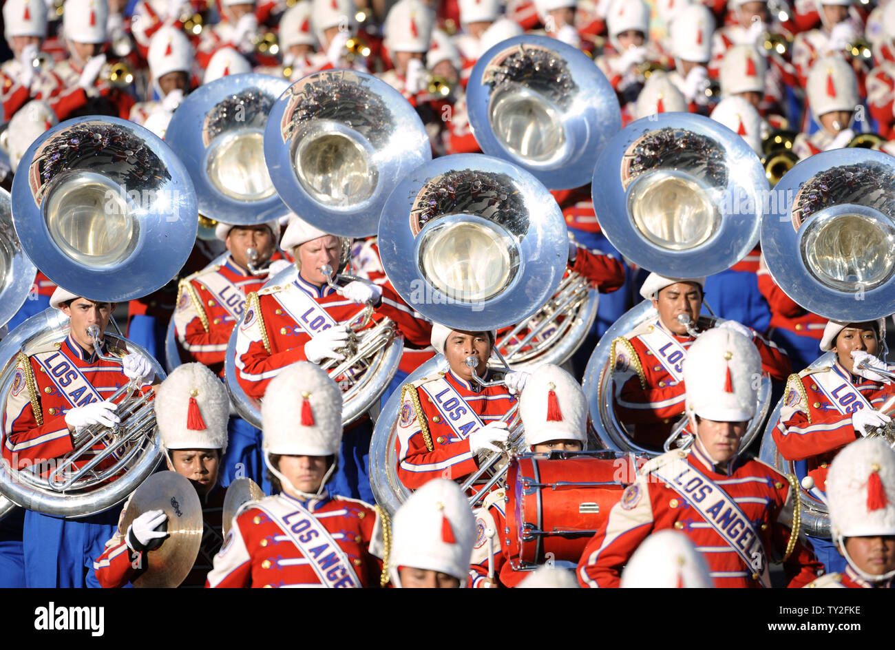 The LAUSD All District High School Honor Band is seen in the 123rd ...