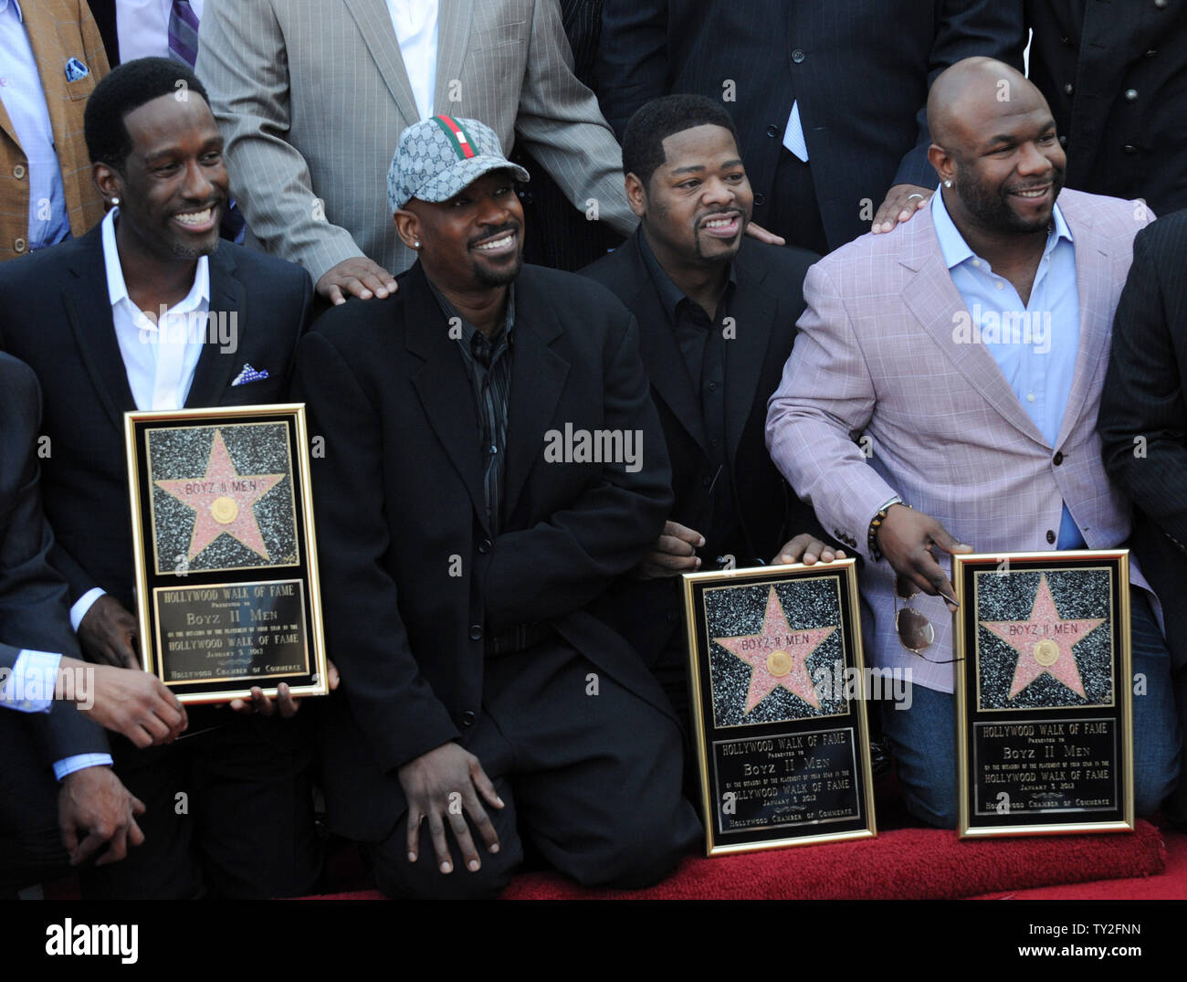 R&B singing group Boyz II Men members Shawn Stockman, Michael McCary ...